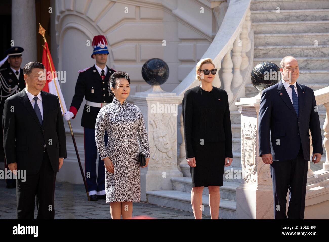 Prince Albert II of Monaco and his wife Princess Charlene welcome ...
