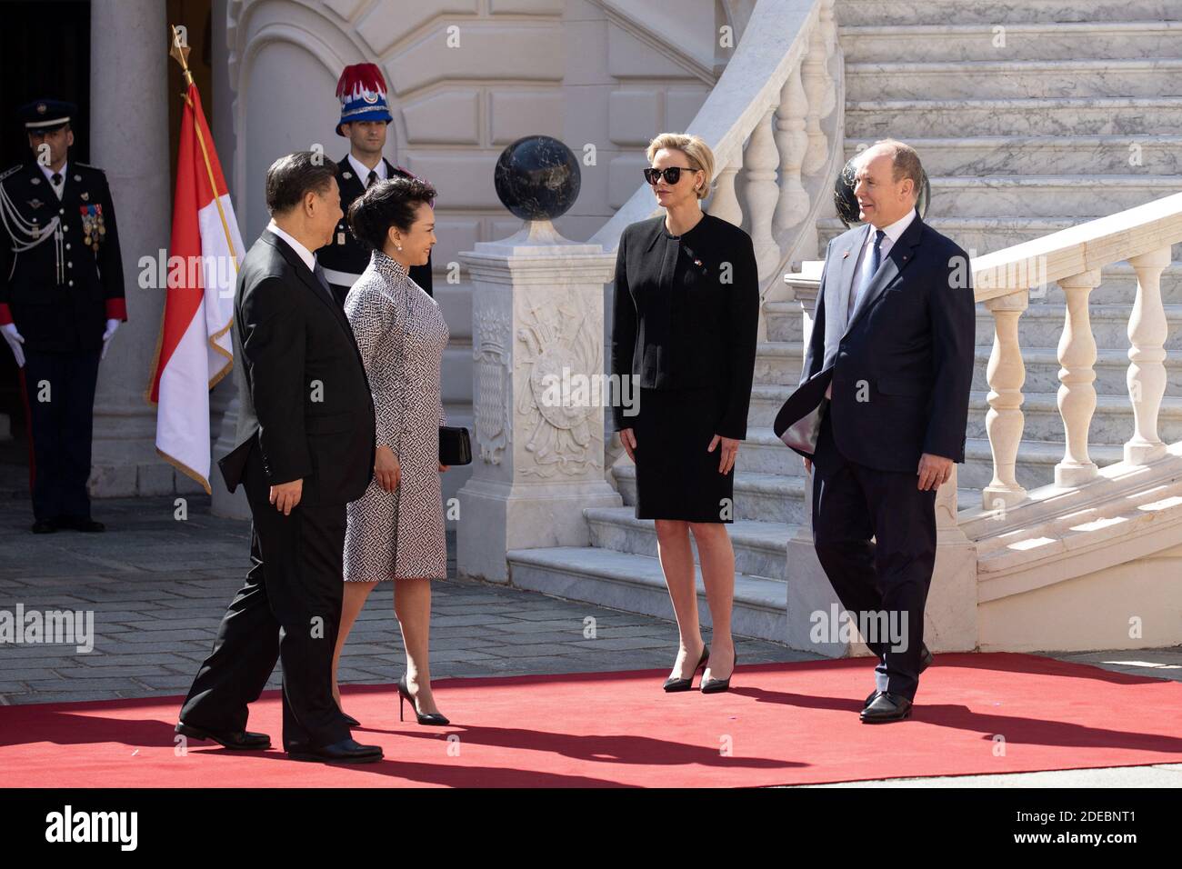 Prince Albert II of Monaco and his wife Princess Charlene welcome ...