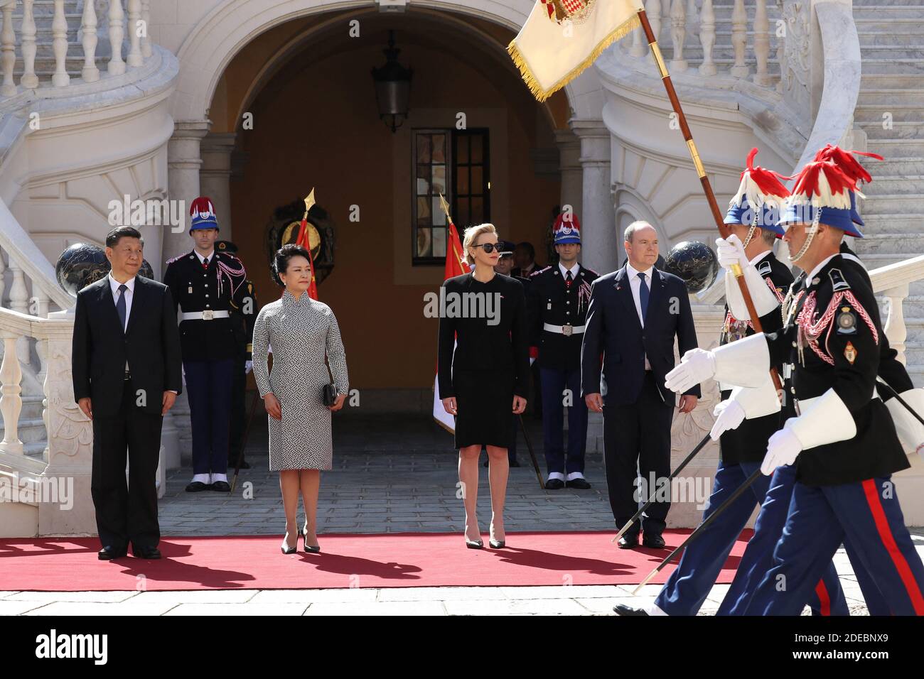 Prince Albert II of Monaco and his wife Princess Charlene welcome ...