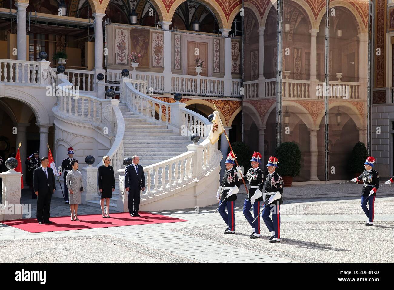 Prince Albert II of Monaco and his wife Princess Charlene welcome ...