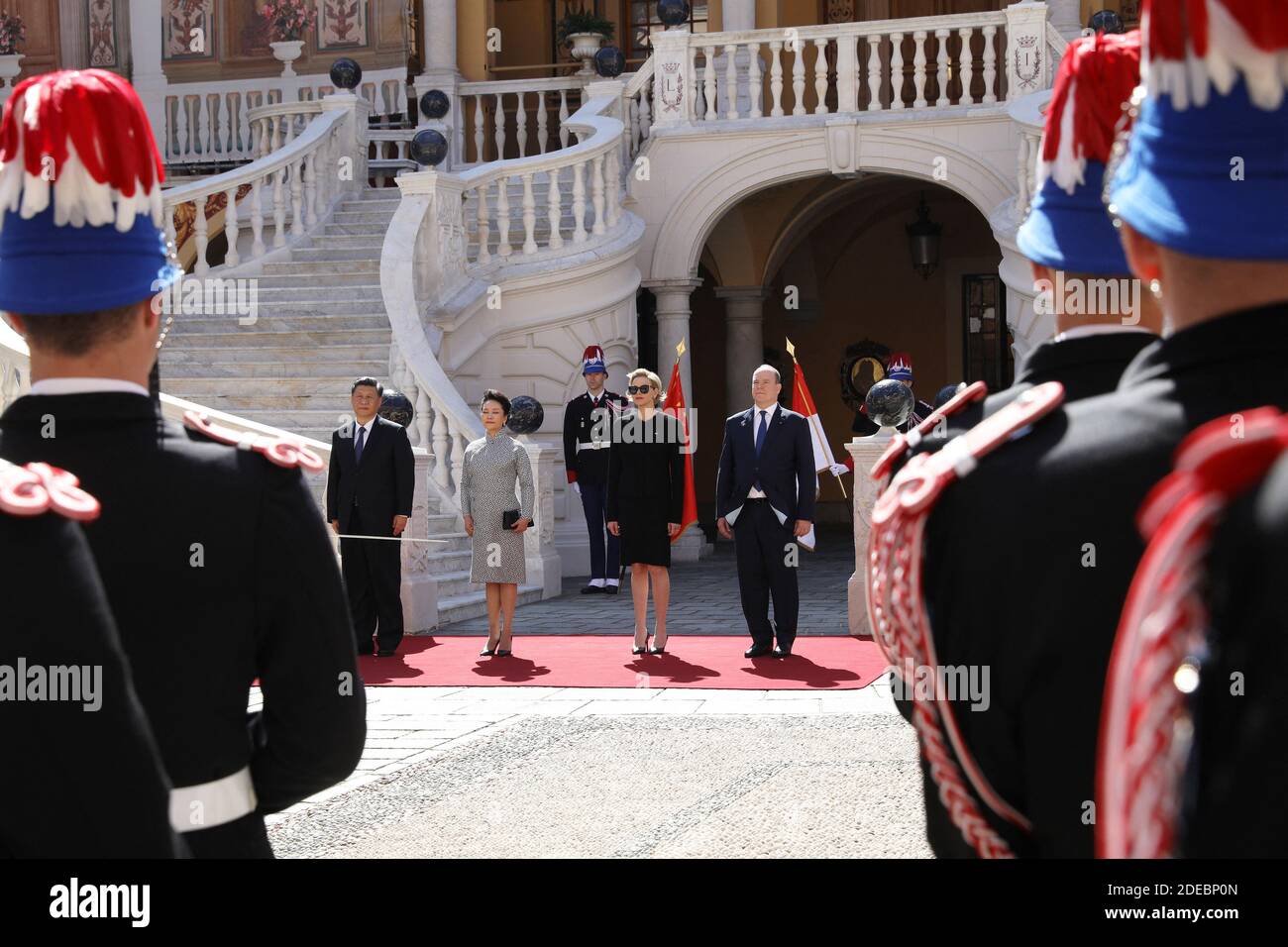 Prince Albert II of Monaco and his wife Princess Charlene welcome ...