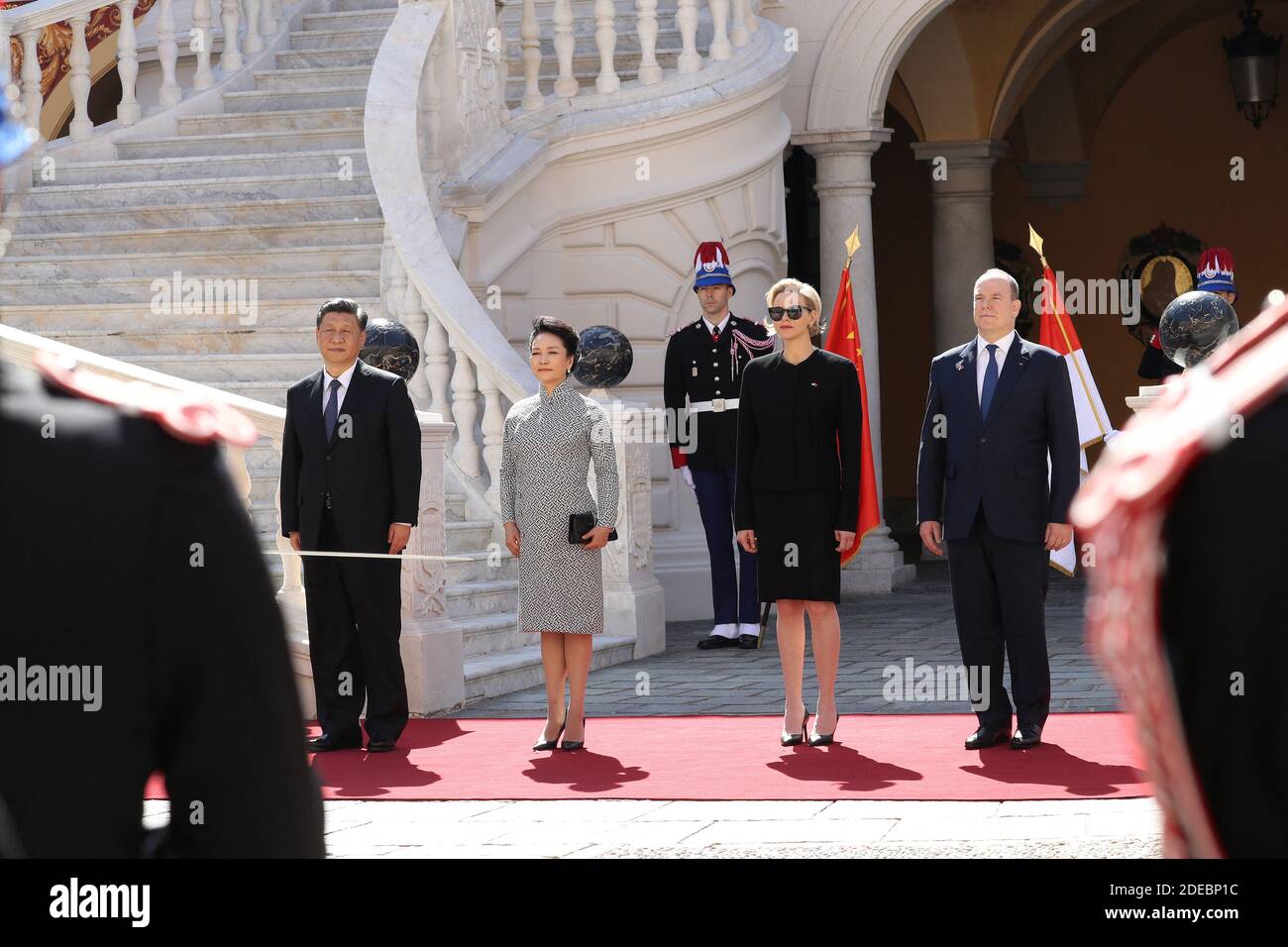 Prince Albert II of Monaco and his wife Princess Charlene welcome ...