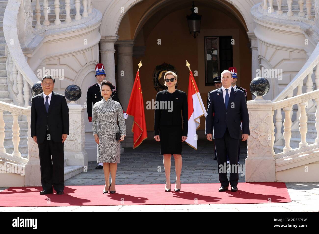 Prince Albert II of Monaco and his wife Princess Charlene welcome ...