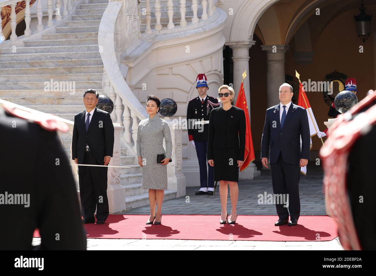 Prince Albert II of Monaco and his wife Princess Charlene welcome ...