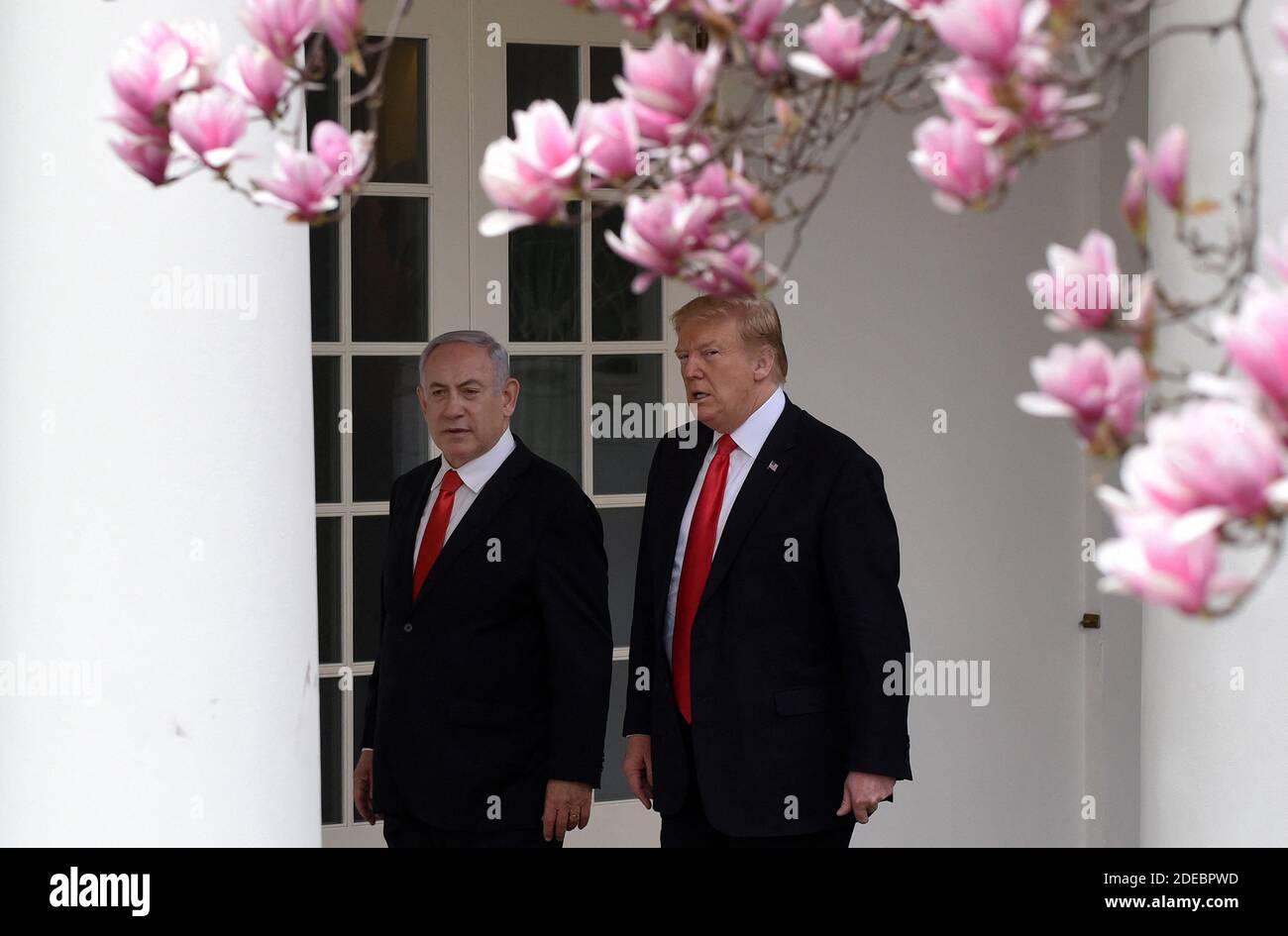 US President Donald Trump and Israeli Prime Minister Benjamin Netanyahu ...