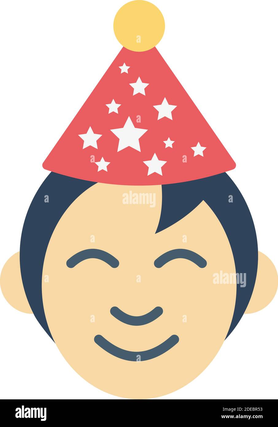 Party boy, avatar, party cup, celebration Color with Background vector ...