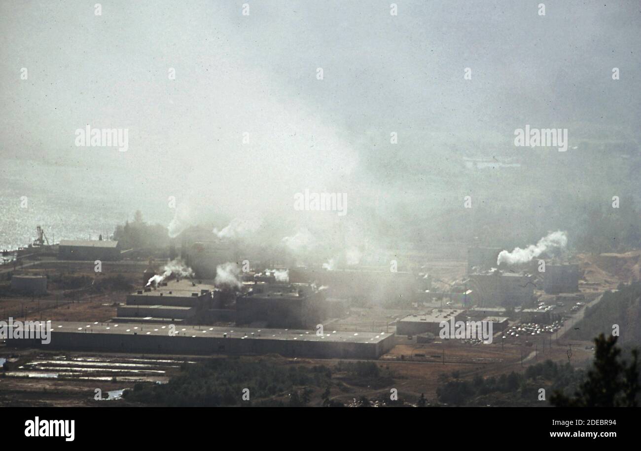 1970s Photos (1972) - Pulp mill air pollution Stock Photo - Alamy