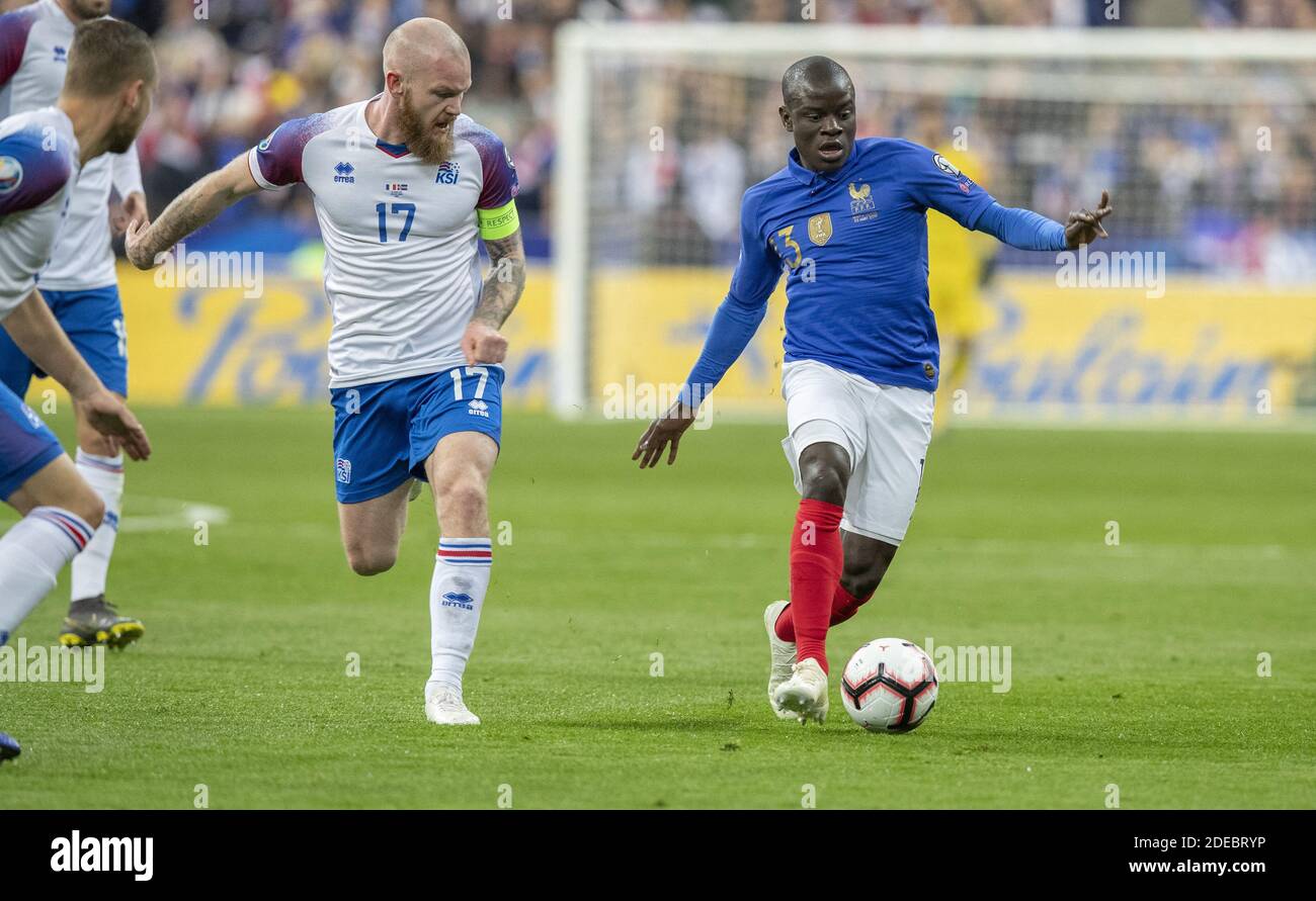Sverrir Ingi ingason, N'golo Kante, during the Qualifying European ...