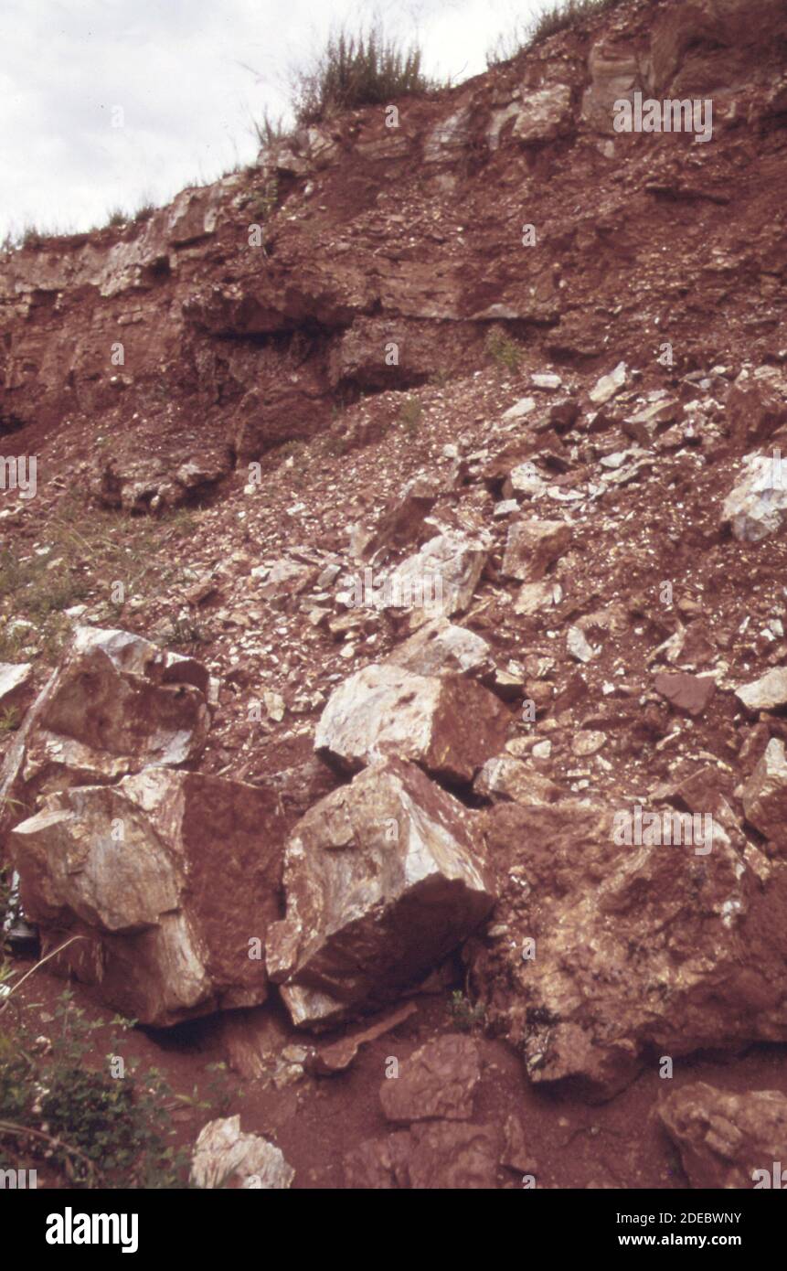 1970s Photos (1973) - Red clay soil causes much of the siltation ...