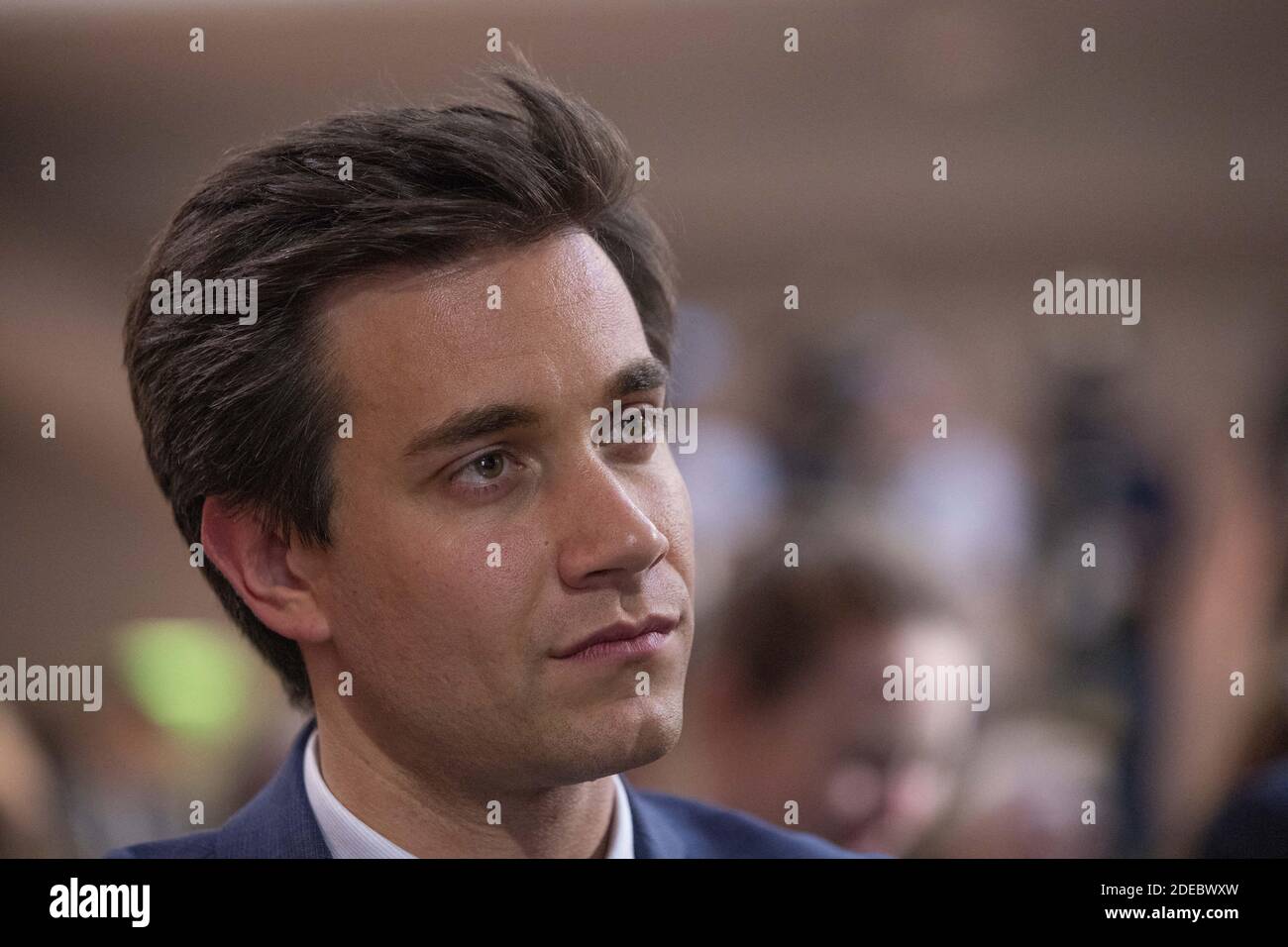 Pierre Person during a press conference presenting the list ...