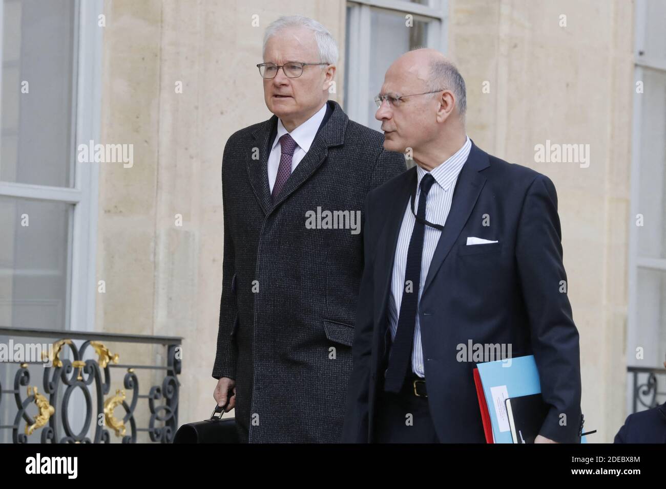 Head of DGSE Bernard Emie and Pierre de Bousquet de Florian coordinator ...