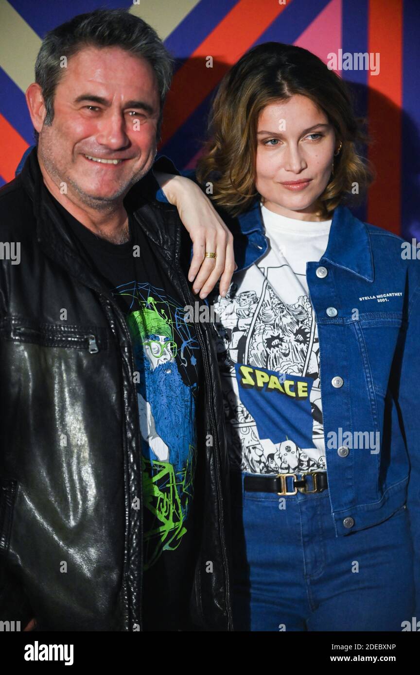Sergi Lopez and Laetitia Casta pose during a Series Mania Festival ...