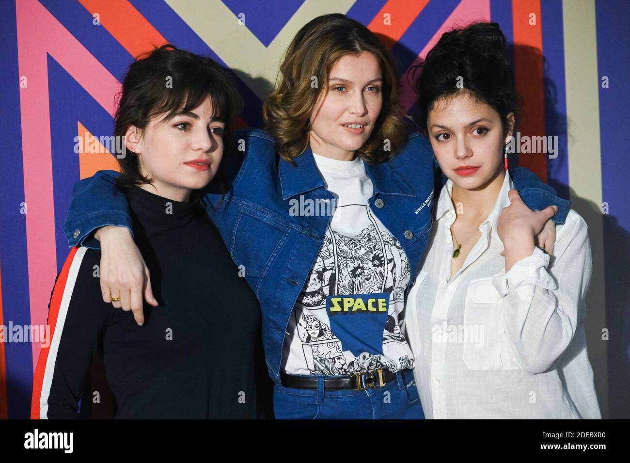 Alba Gaia Belugi, Laetitia Casta and Noée Abita pose during a Series ...