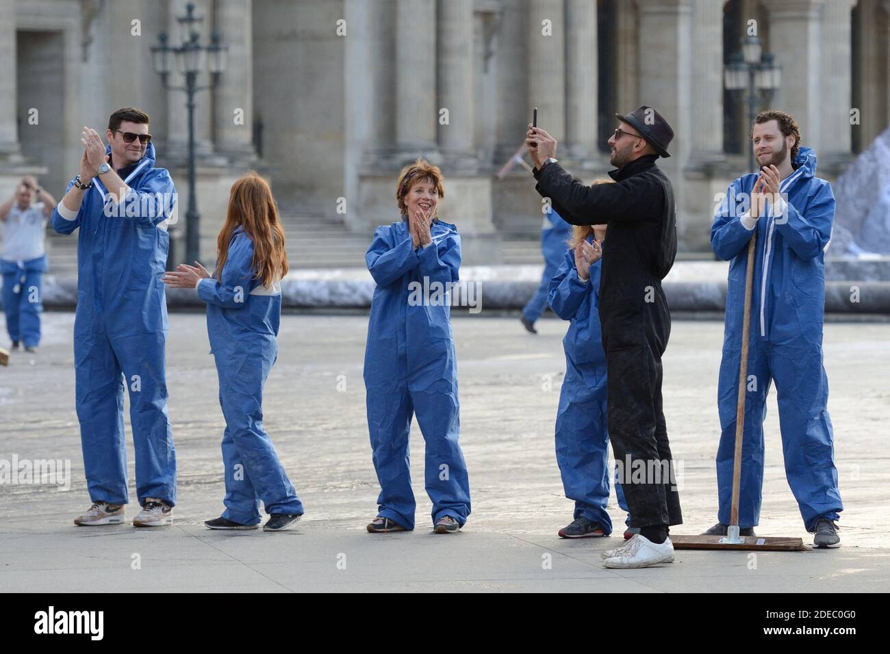 JR - Preparations of the installation of French contemporary artist and ...