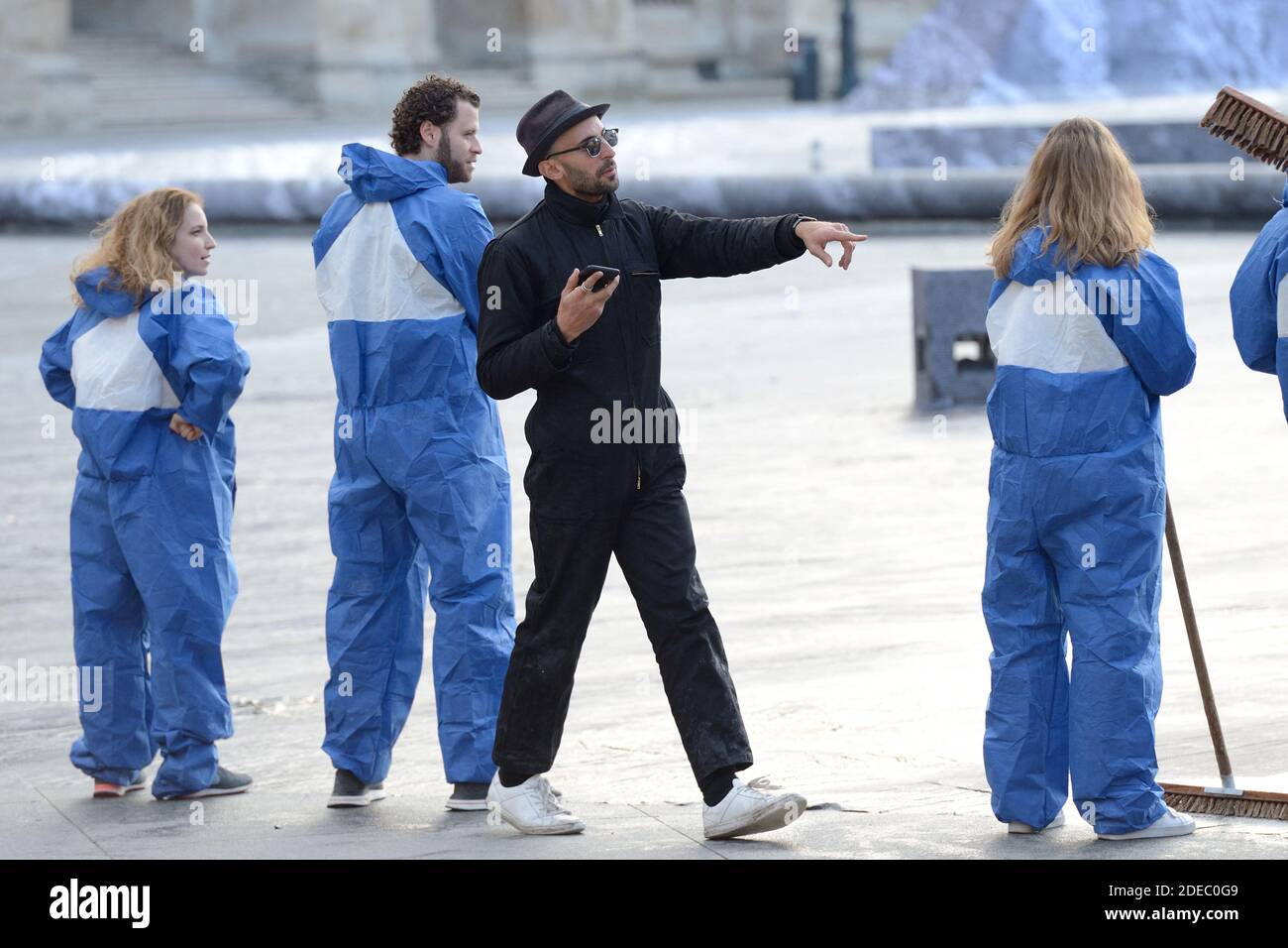 JR - Preparations of the installation of French contemporary artist and ...