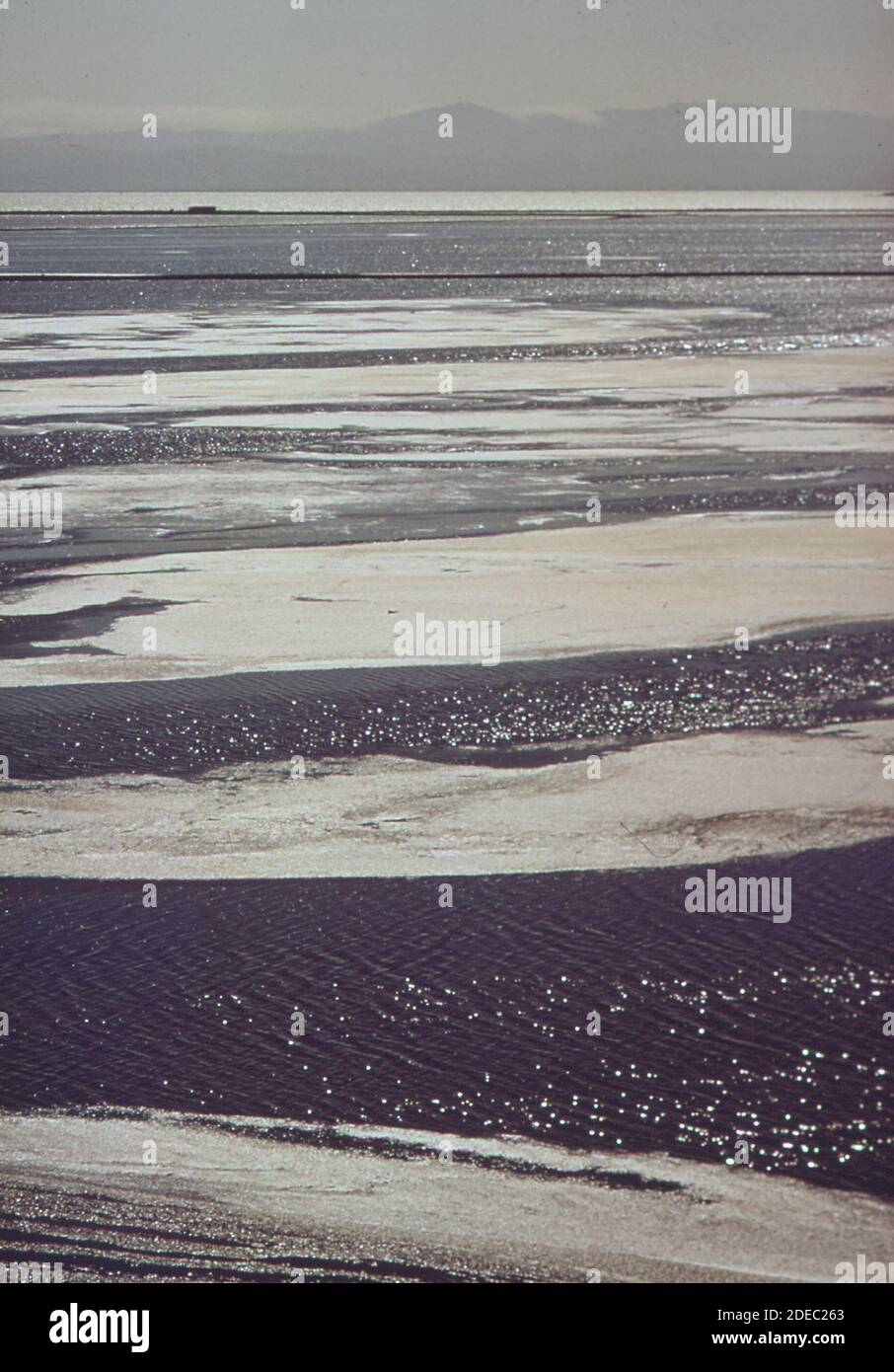 1970s Photo (1972) - Sunset on the leslie salt ponds (San Francisco Bay ...