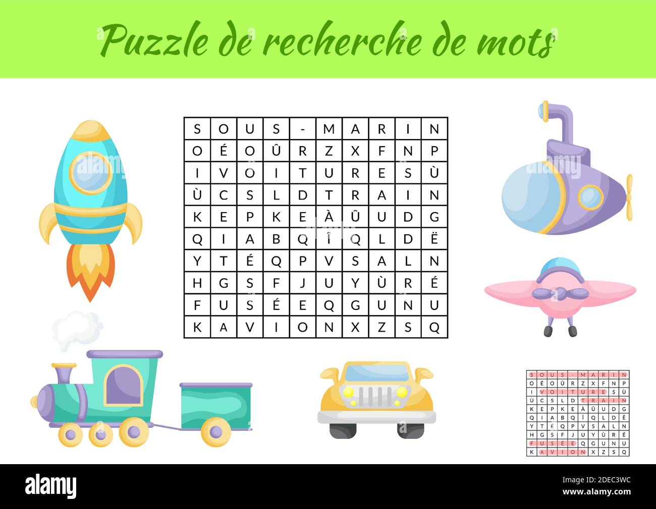 French Word Search Puzzle French Word Search Etsy