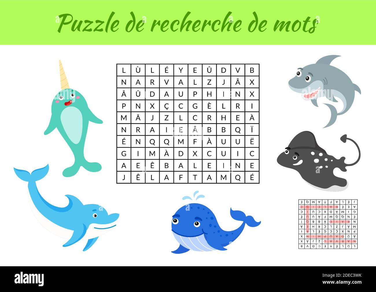 Puzzle de recherche de mots - Word search puzzle with pictures ...