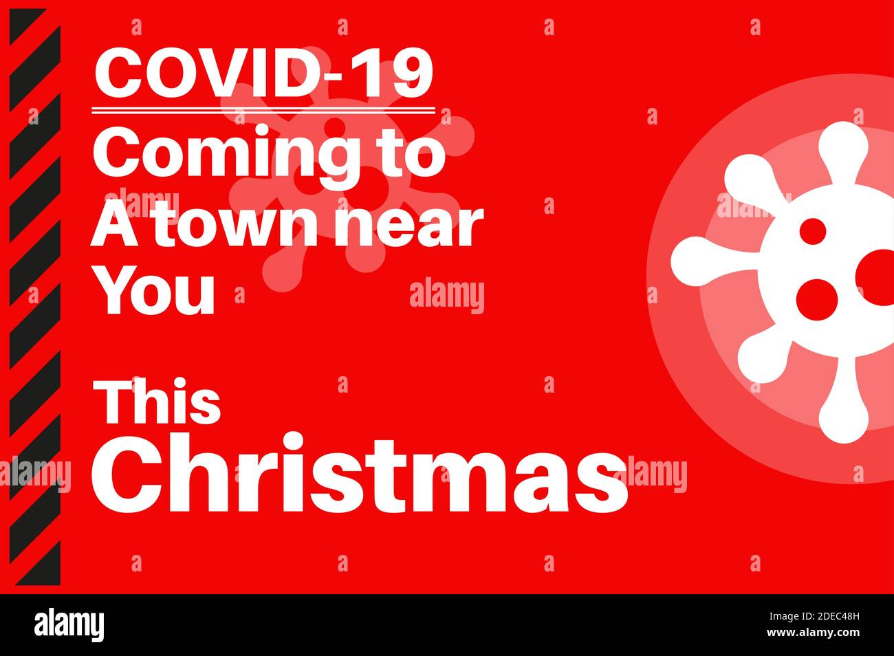 Covid-19 coming to a town near you this Christmas Vector Illustration ...