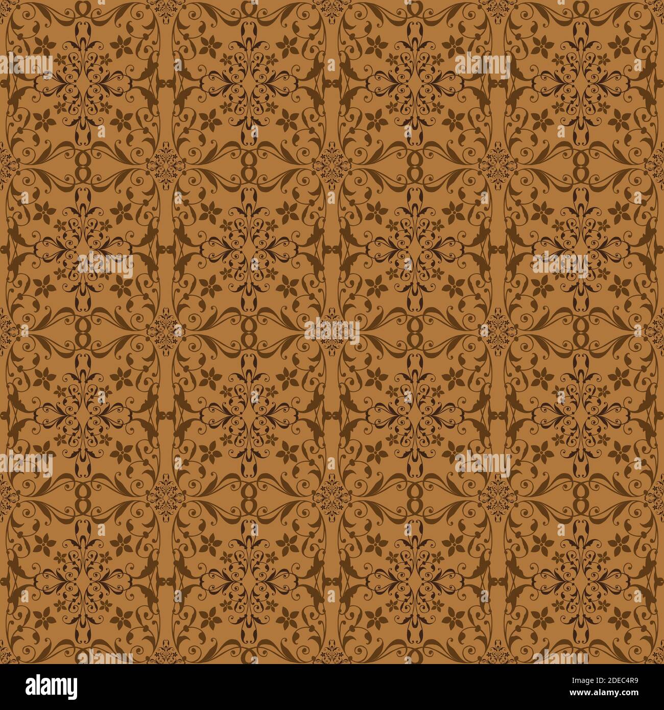 Vintage motifs design on Jepara batik with modern brown color concept ...