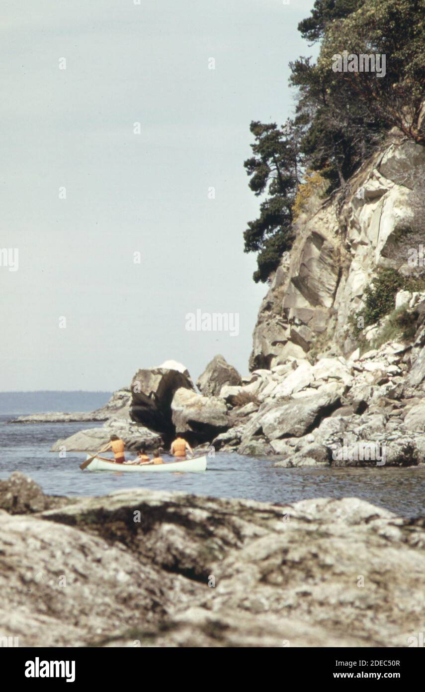1970s Photo (1973) - Canoeing on Puget Sound at Larrabee State Park on ...