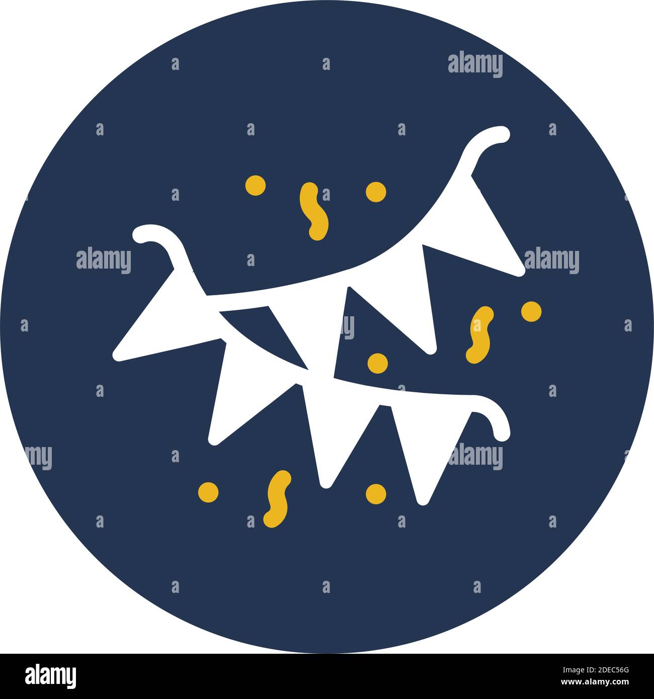 Party, ornaments, decoration, enjoy Color with Background vector icon ...