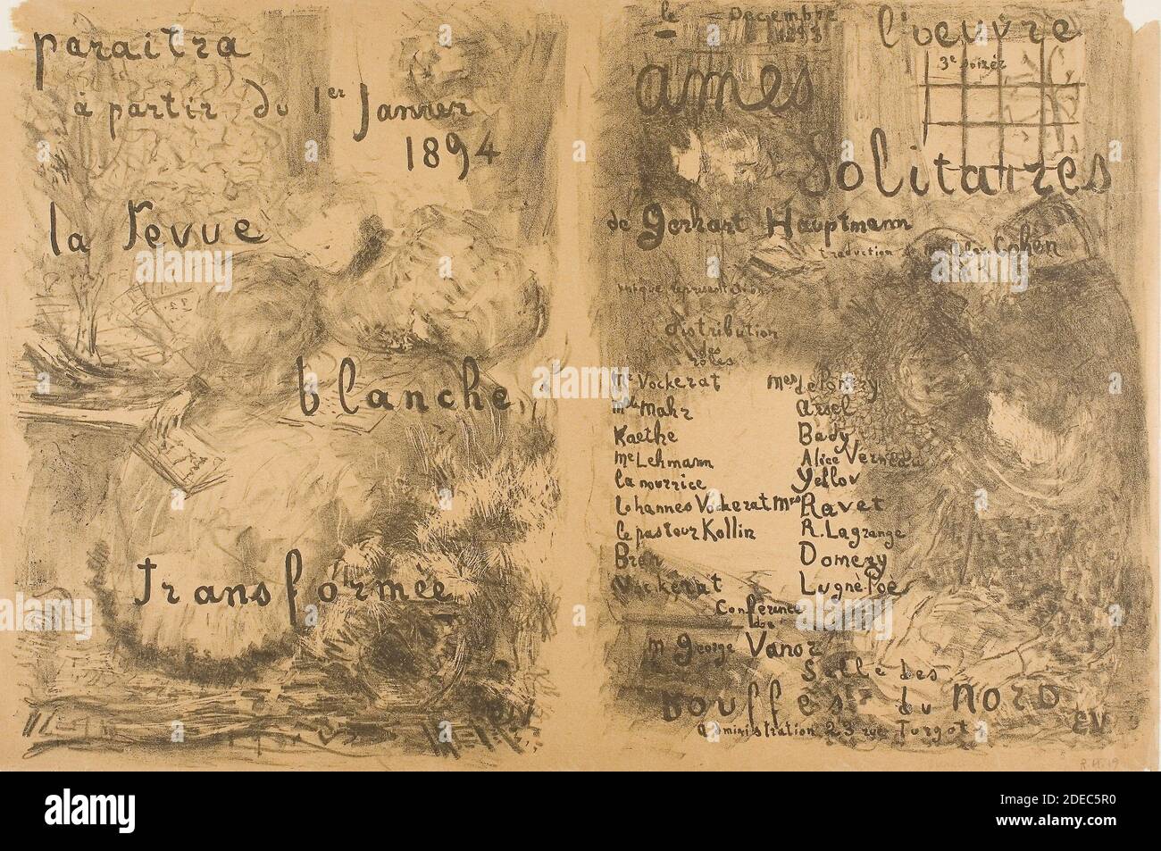 Lithograph on brown paper hi-res stock photography and images - Alamy