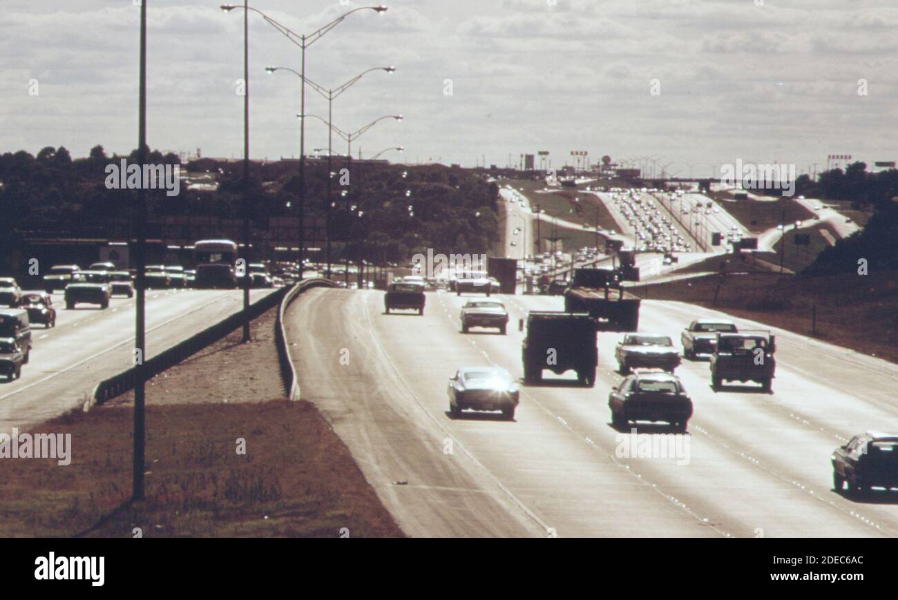 1970s Photo (1972) - LBJ Freeway (Dallas Stock Photo - Alamy