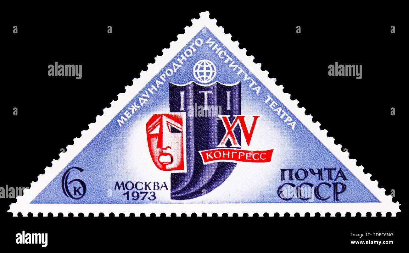 MOSCOW, RUSSIA - OCTOBER 25, 2020: Postage stamp printed in Soviet ...