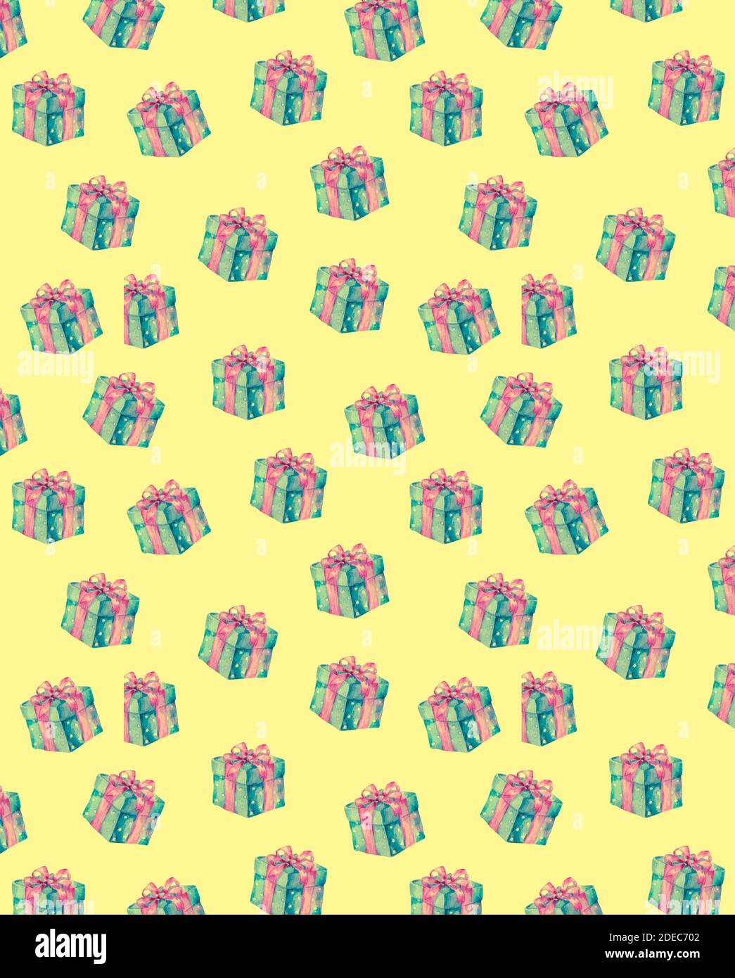 Present box seamless gift pattern. Giveaway holidays repeated pattern ...