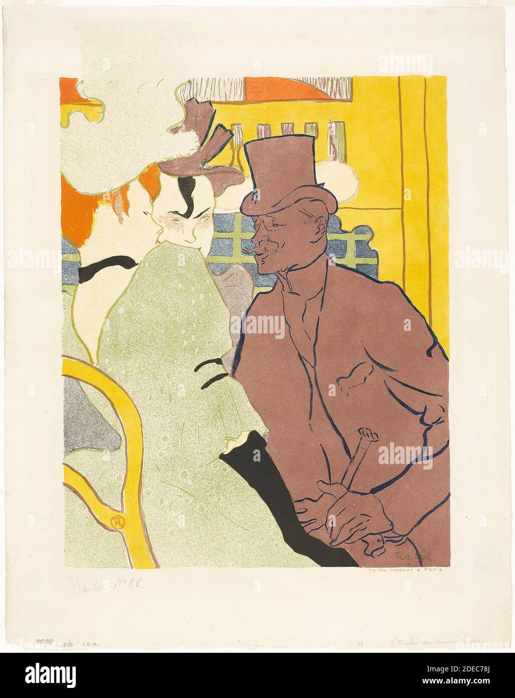 Color lithograph on ivory laid paper Stock Photo - Alamy