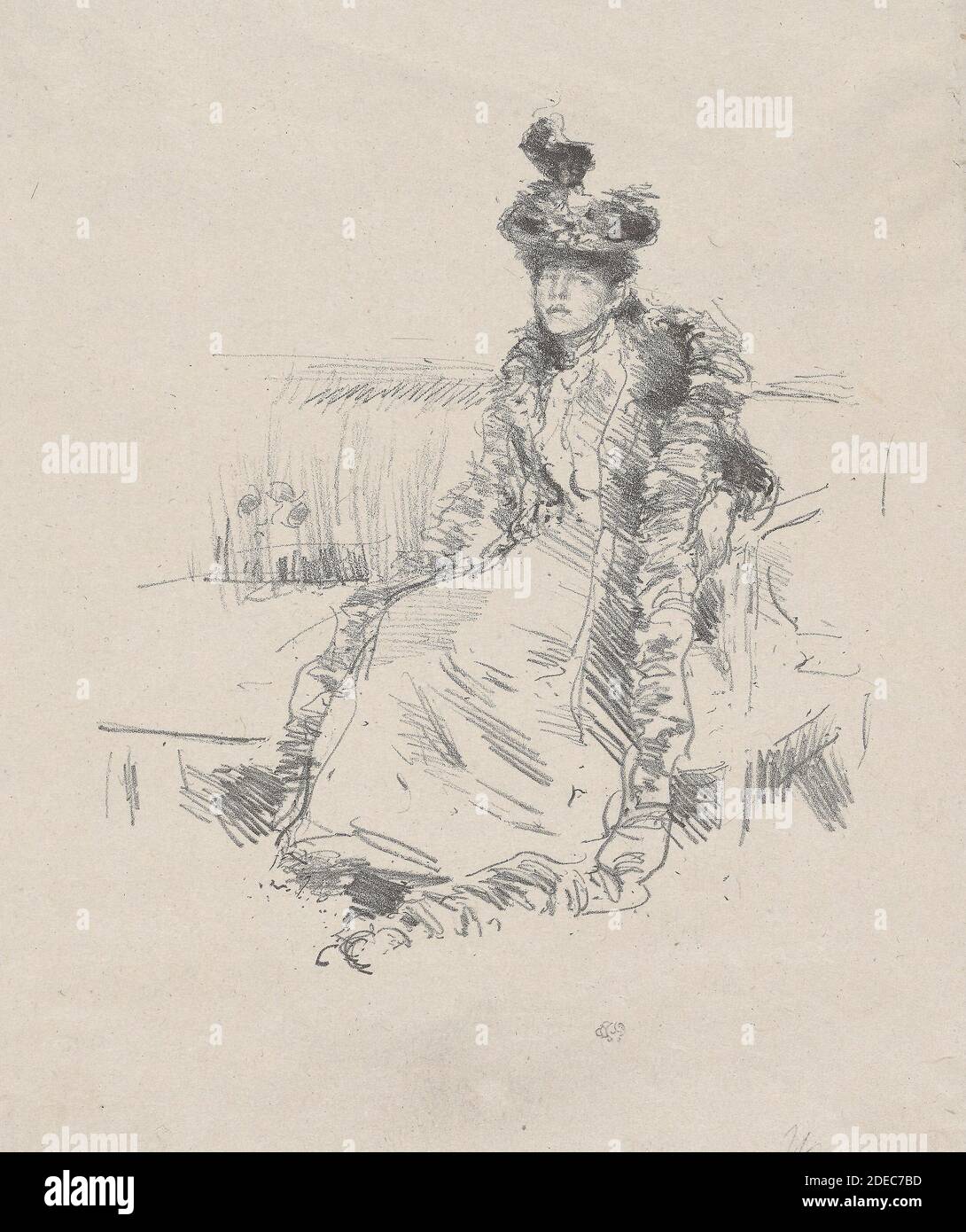 Medium: Lithograph; in black ink; with scraping and touches of brush ...