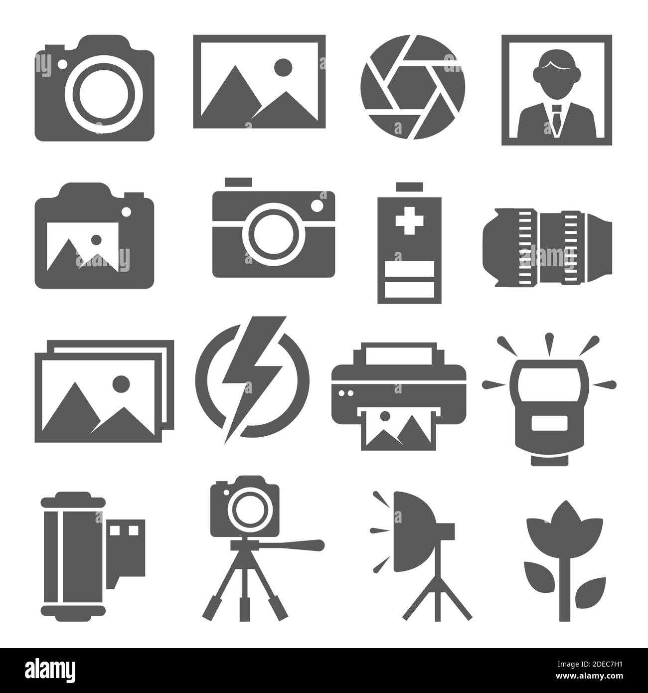 Photo icons set on white background Stock Vector Image & Art - Alamy