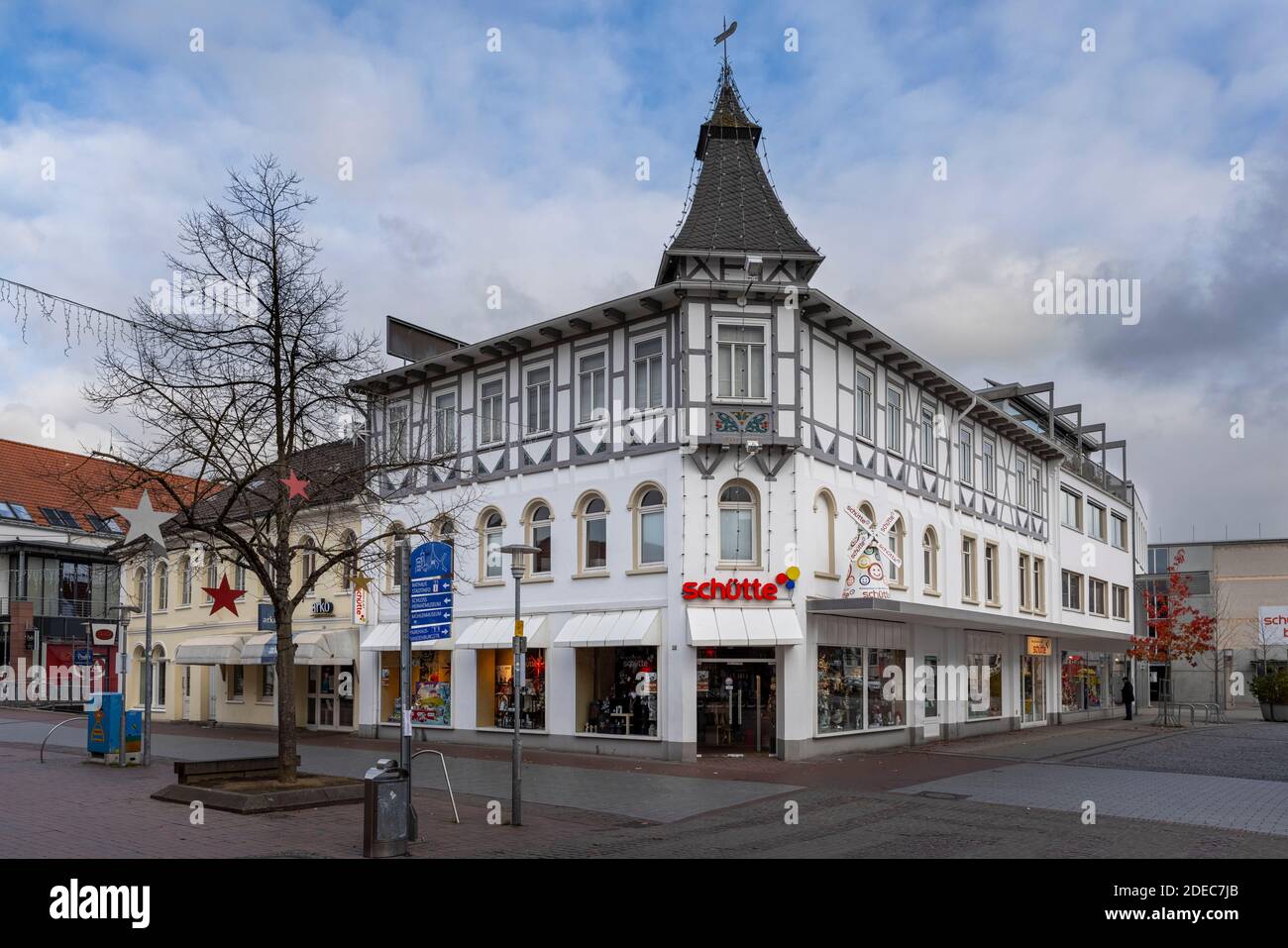 Lower Saxonian city Gifhorn has an old town centre with historical ...