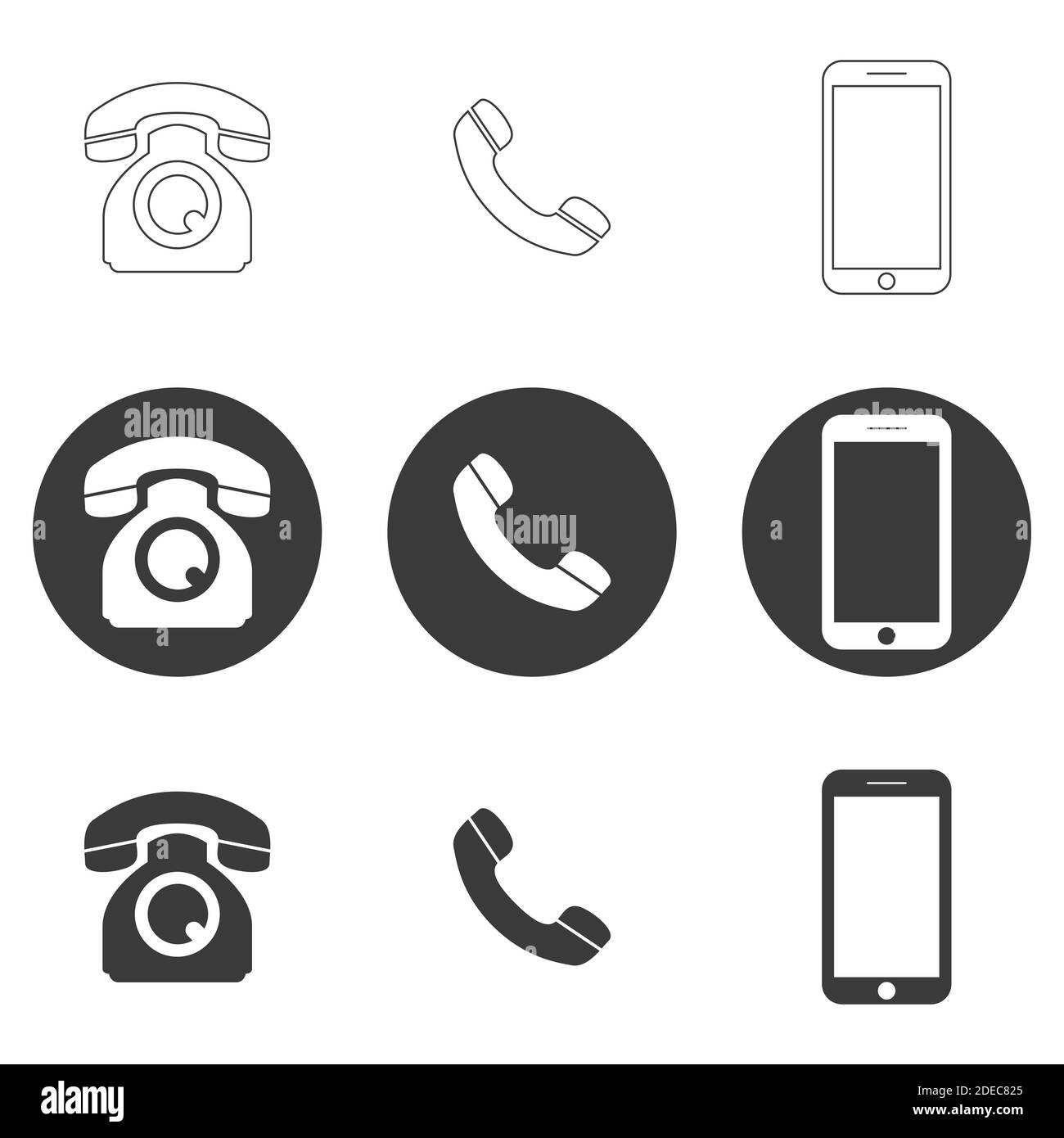 Set of objects on the theme of phone Stock Vector Image & Art - Alamy