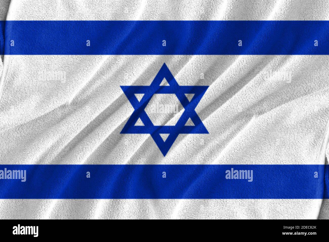 Fabric wavy texture national flag of Israel Stock Photo - Alamy
