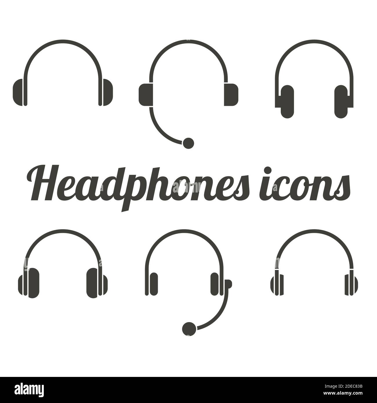 Headphone icons hi-res stock photography and images - Alamy