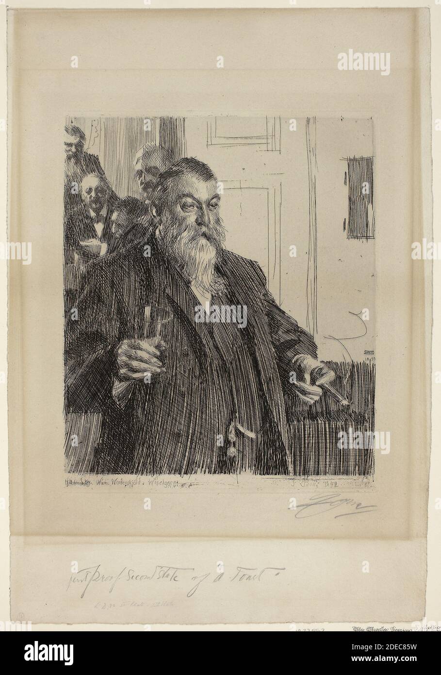 Medium: Etching on ivory laid paper Stock Photo - Alamy