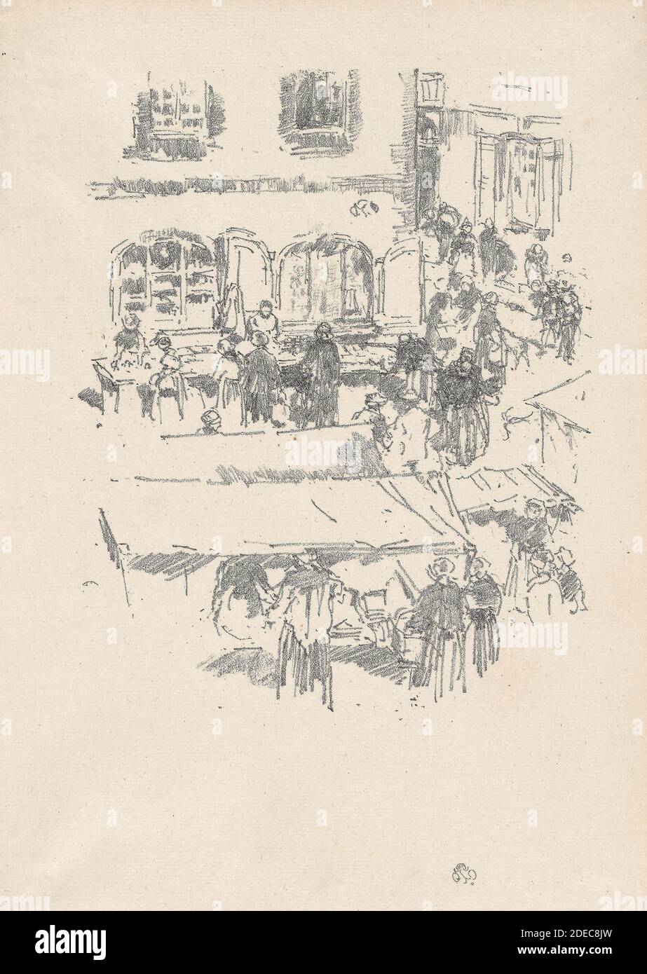 Medium: Transfer lithograph in black on ivory laid paper Stock Photo ...