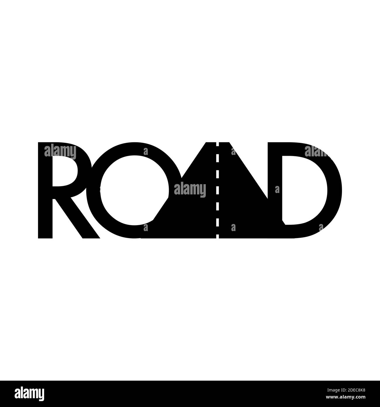 Road typography icon, way symbol. Stock vector illustration isolated on ...