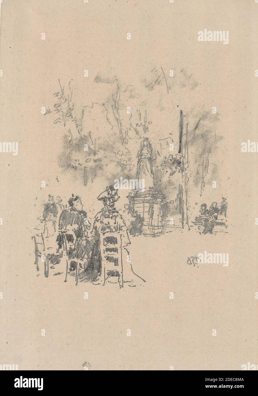 Medium: Transfer lithograph in black with stumping; on cream laid paper ...