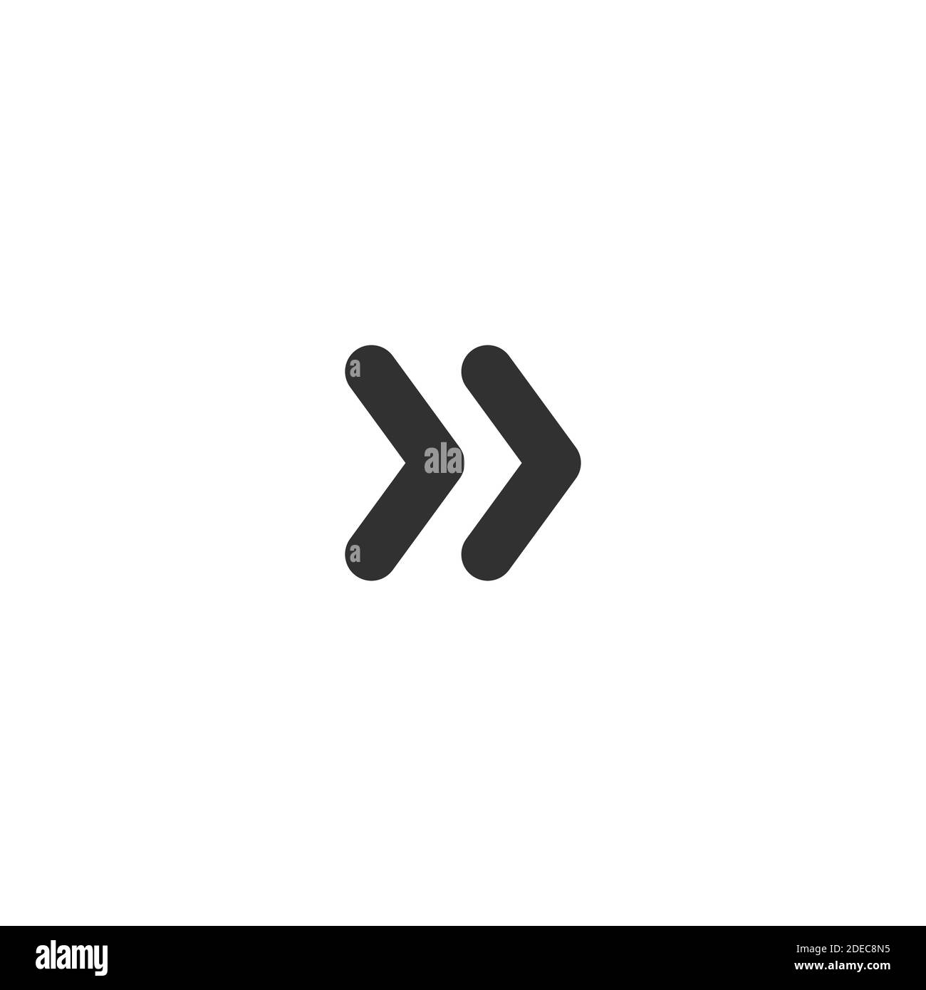 Two chevron arrows right, vector illustration isolated Stock Vector ...