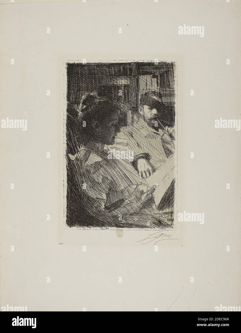 Medium: Etching on ivory laid paper Stock Photo - Alamy