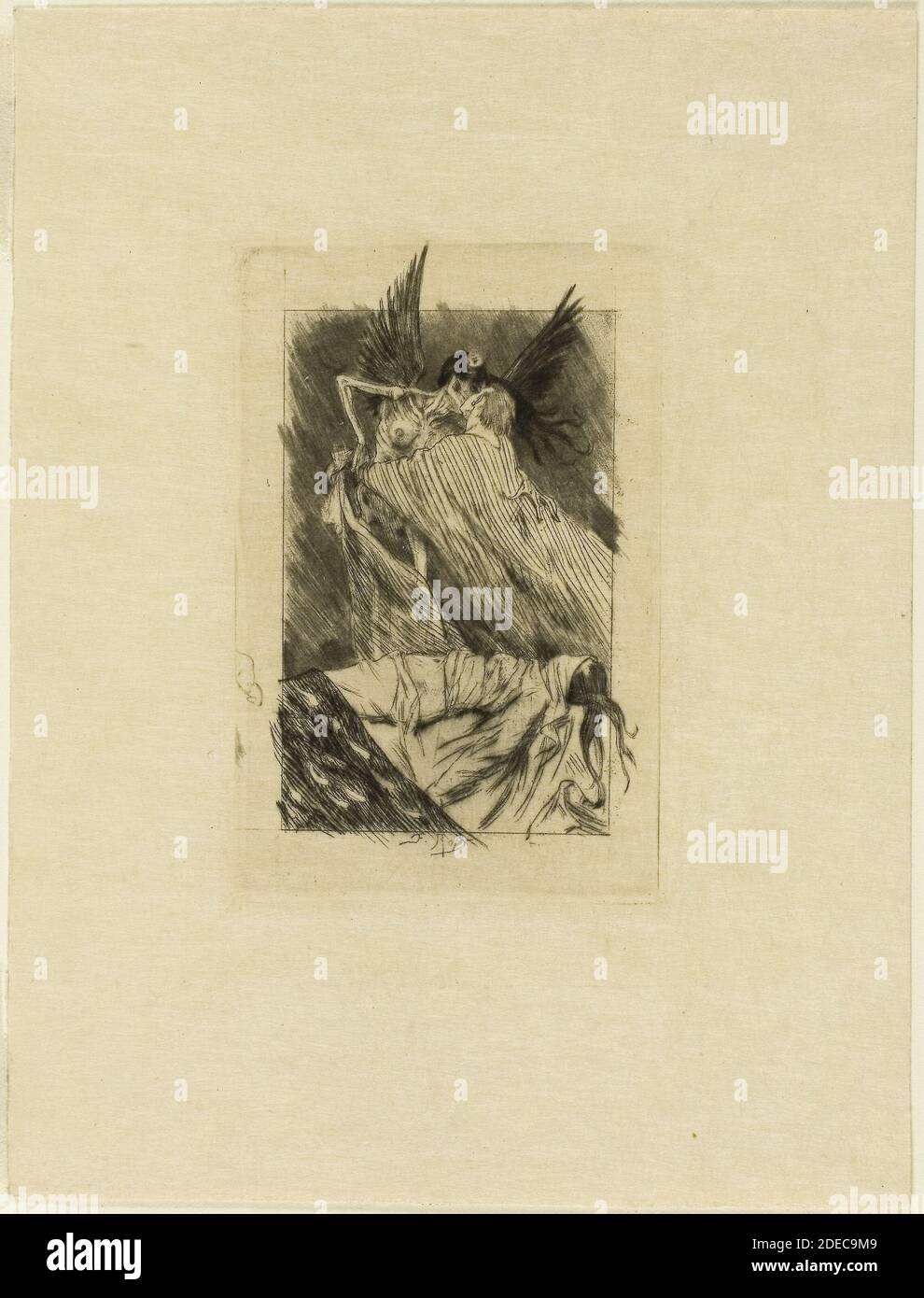 "Medium: Soft varnish etching (""vernis mou""); drypoint and roulette ...