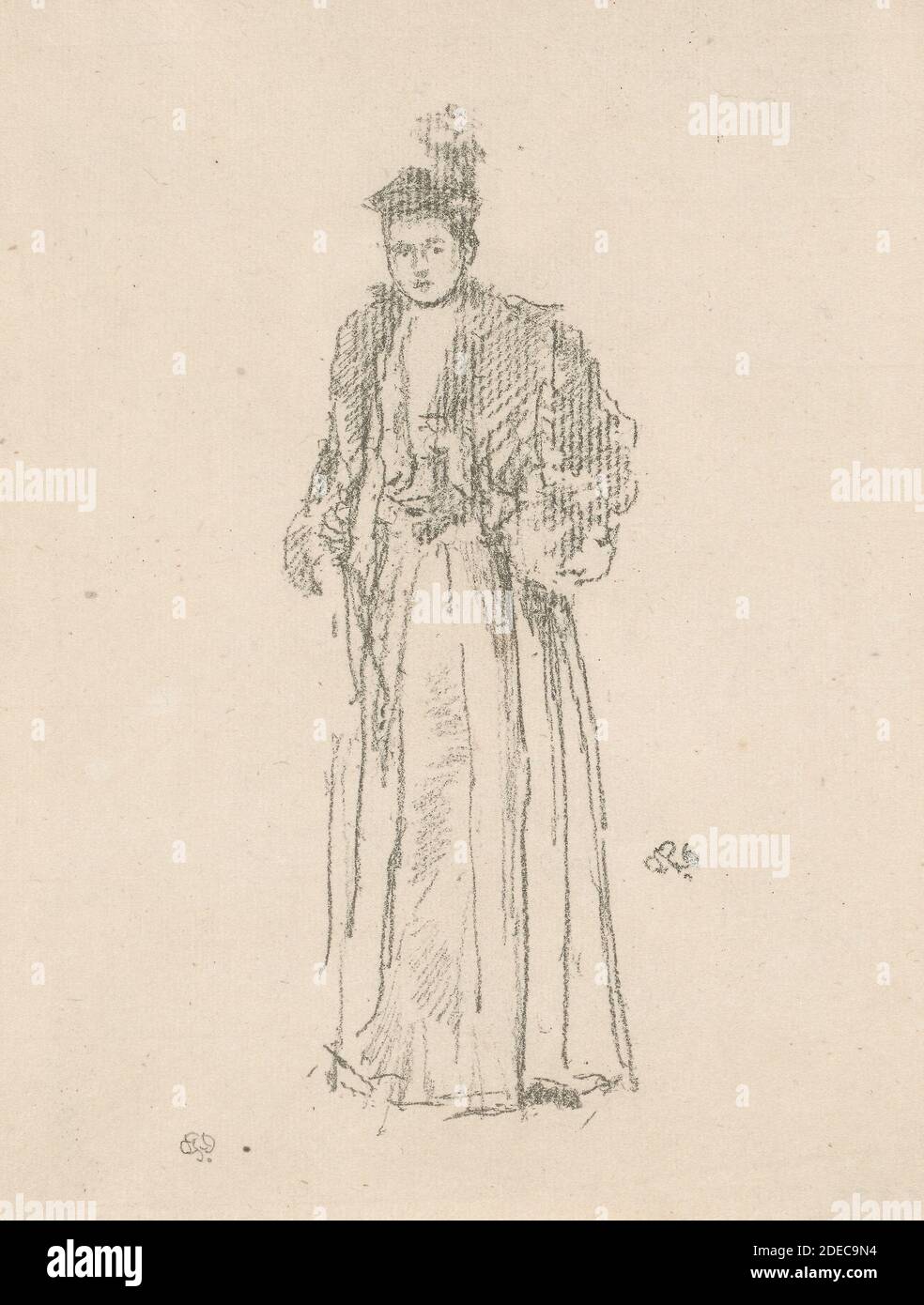 Transfer lithograph in black on cream laid paper Stock Photo - Alamy