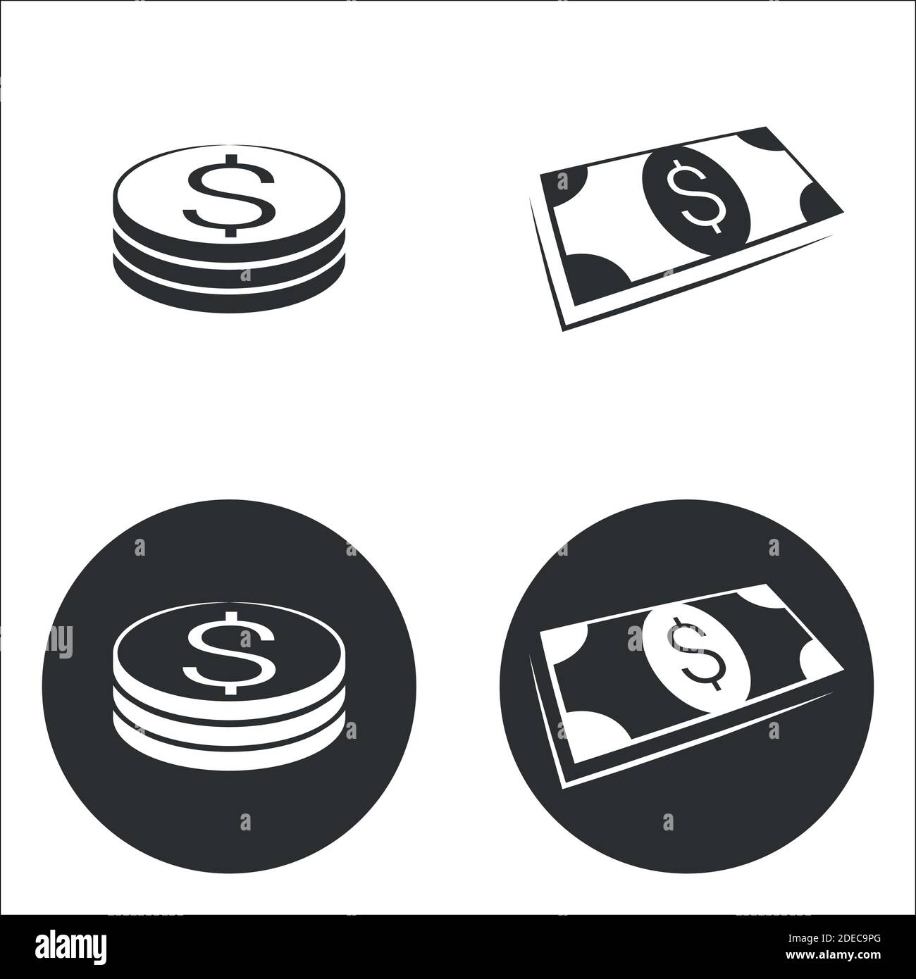 Set of objects on the theme of money Stock Vector Image & Art - Alamy