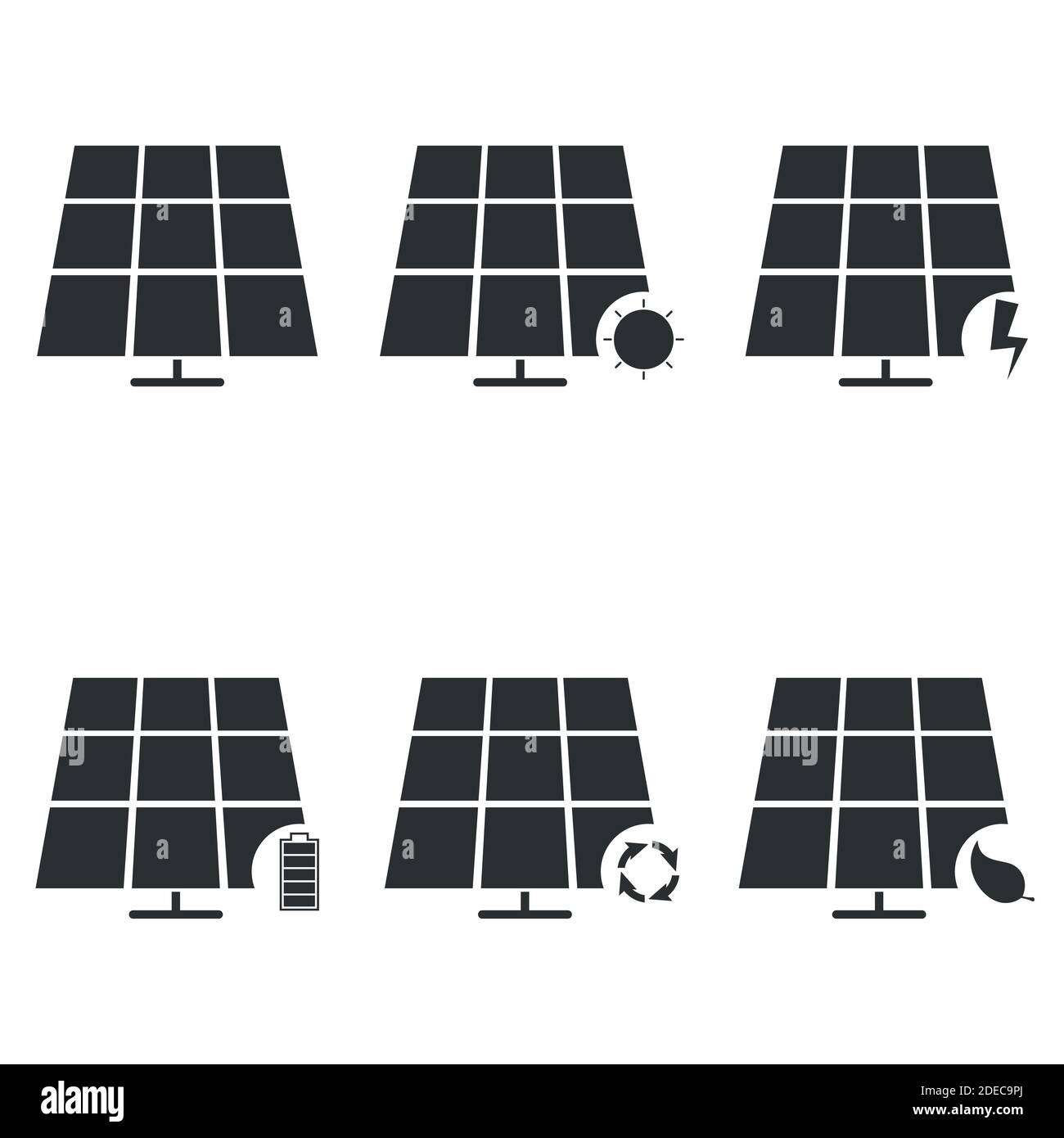 Set of objects on the theme of solar energy Stock Vector Image & Art ...