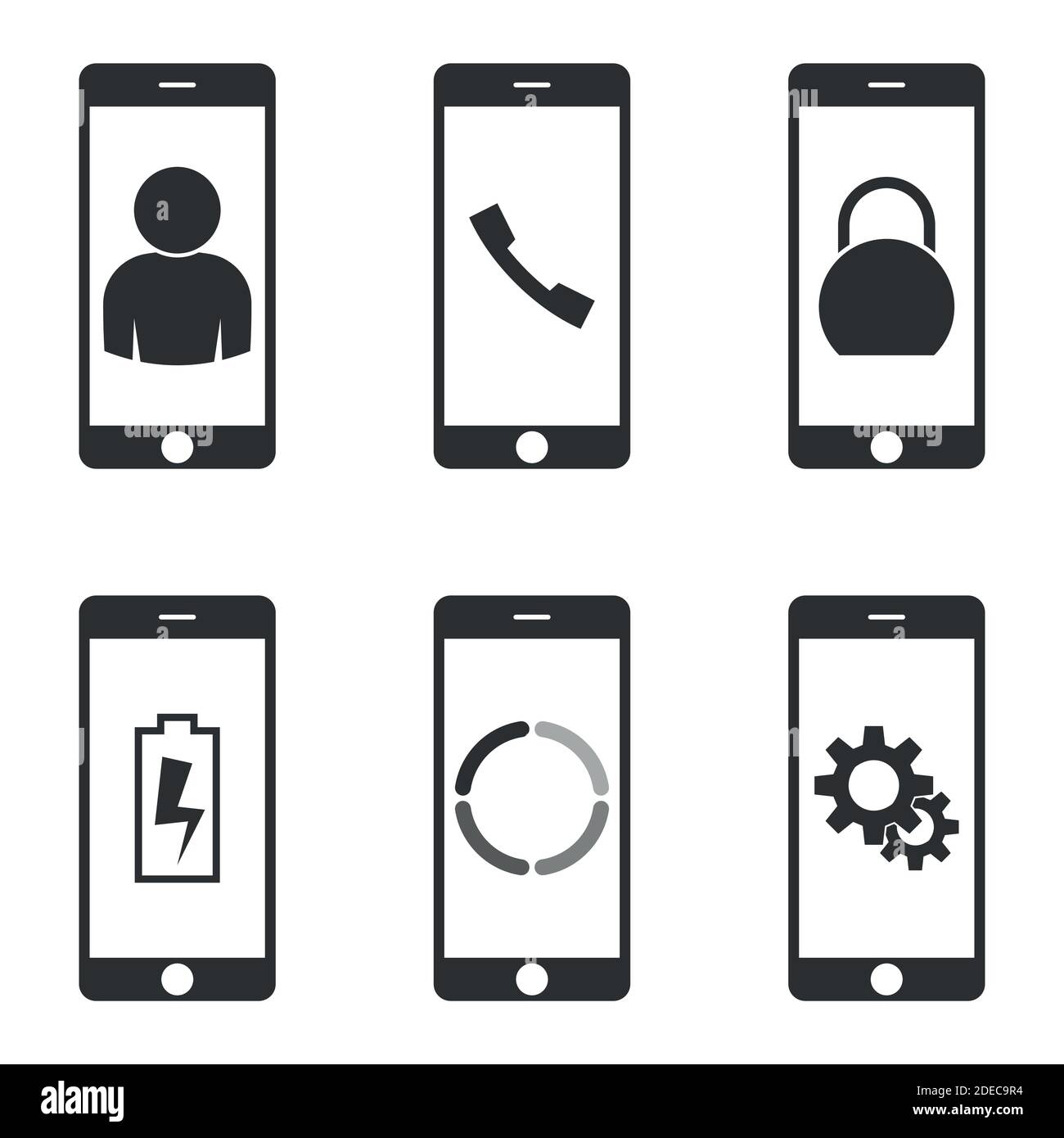 Phone symbol collection Cut Out Stock Images & Pictures - Alamy
