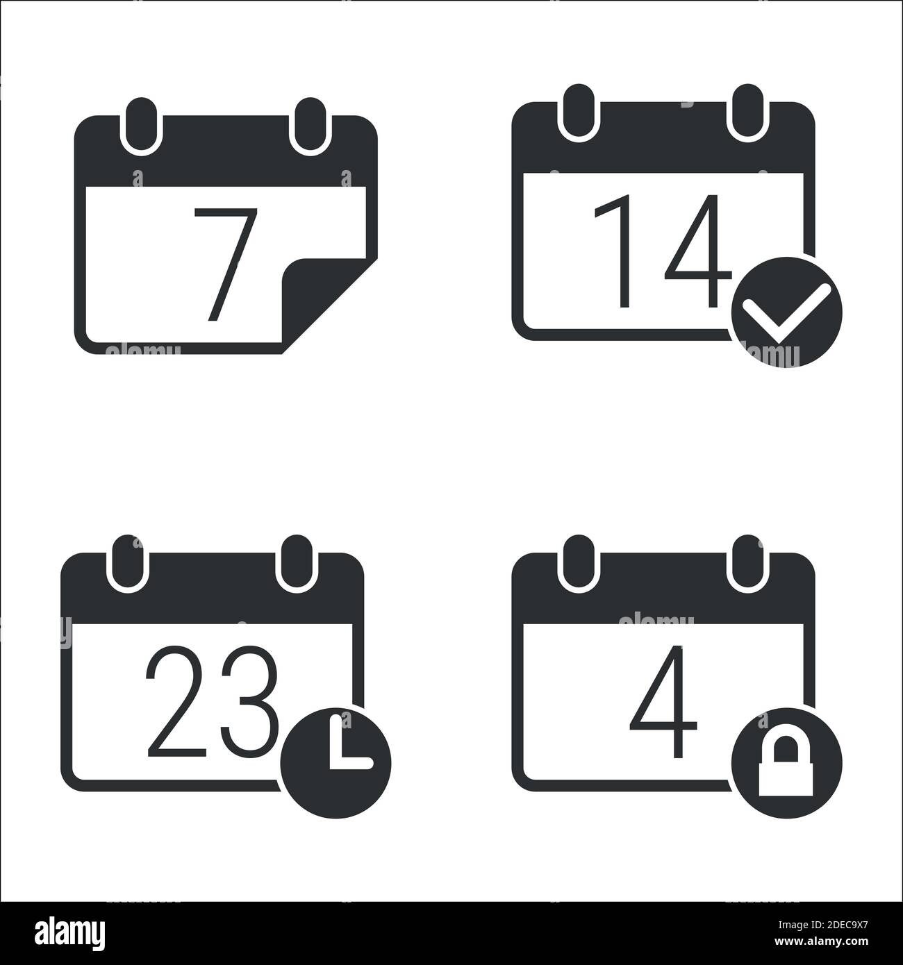 Calendar page design day Stock Vector Images - Alamy