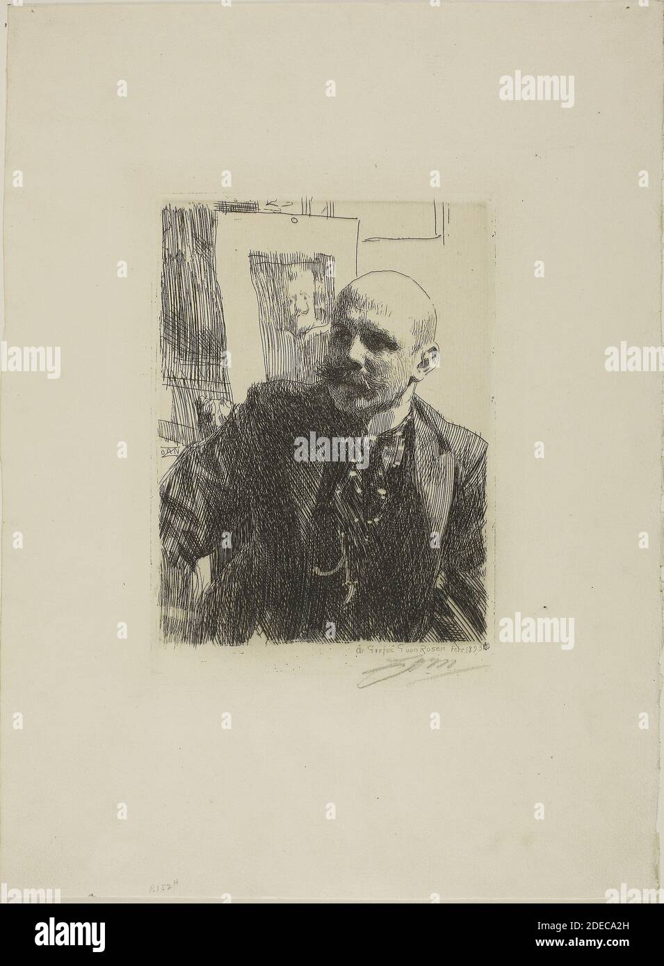 Medium: Etching on ivory laid paper Stock Photo - Alamy